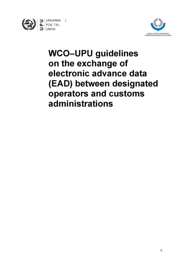 WCO publishes Joint WCO-UPU Guidelines on the exchange of electronic ...